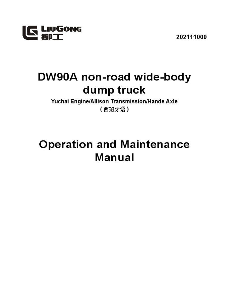 CAMION DW90A (Yuchai III Allison4800 Hande Axle) OM 202111000-SP | PDF | Amianto | Neumático