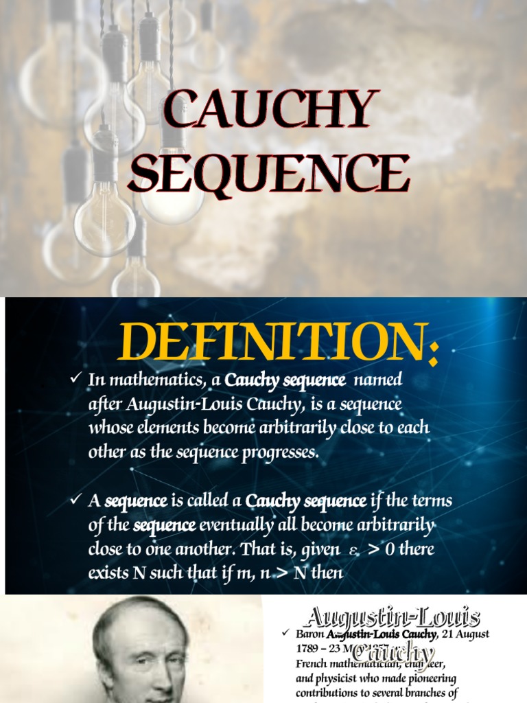 Cauchy Sequence Explained | PDF | Teaching Methods & Materials