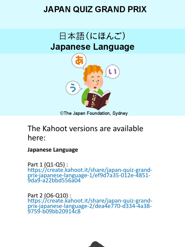 Japan Language Quiz Challenge | PDF | Japanese Language | Kanji