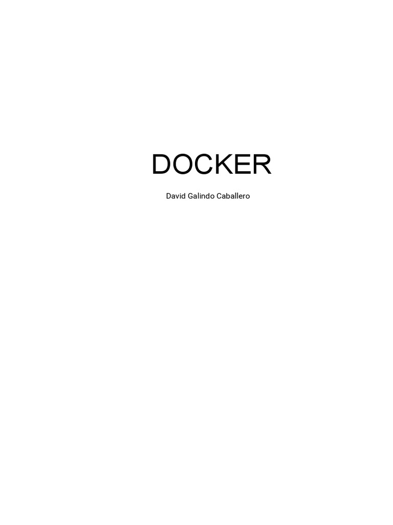 Introducción a Docker y su uso | PDF | Tecnología de sistema operativo | Ciencias de la Computación