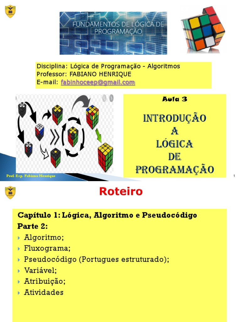 Aula3 - Algoritmo | PDF | Algoritmos | Lógica