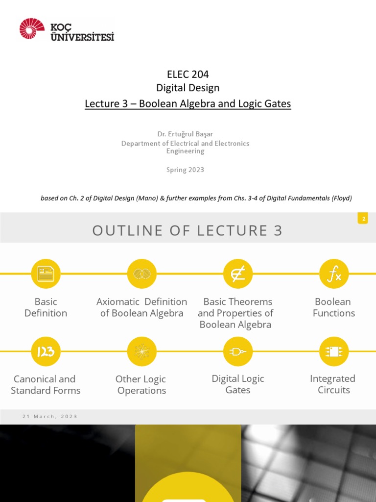 Lecture 3 Boolean Algebra And Logic Gates Pdf Boolean Algebra 3955