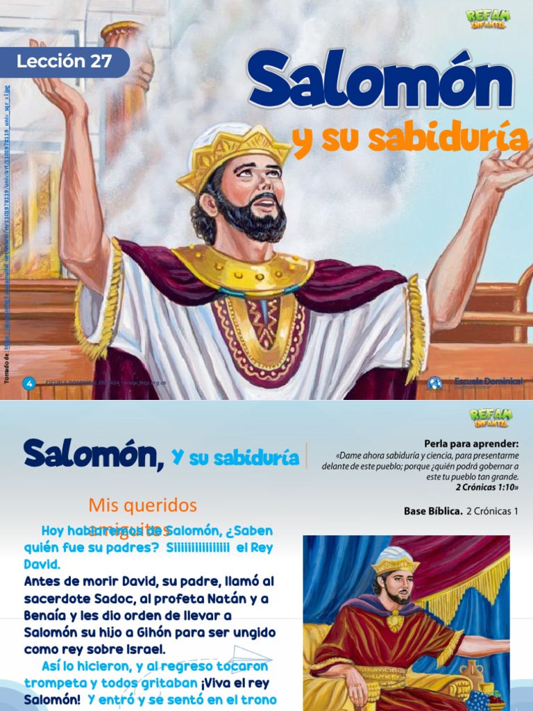 LECCIONES MES DE MAYO REFAM INFANTIL (1) | PDF | Solomons | Fe