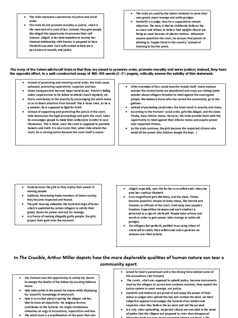 The Crucible Essay Examples | PDF | Witchcraft