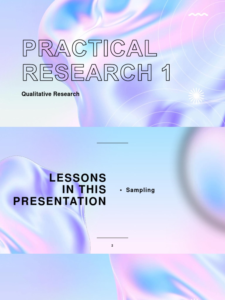 Practical Research 1 Week 10 | PDF | Sampling (Statistics) | Methodology