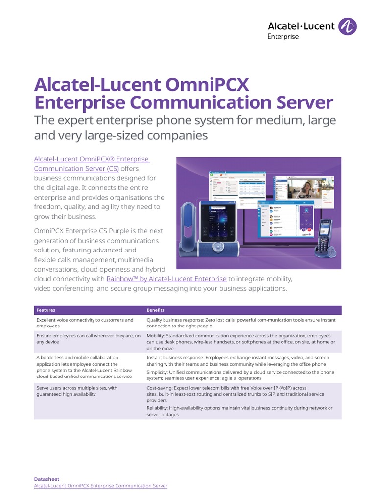 Omnipcx Enterprise Communication Server Datasheet en | PDF