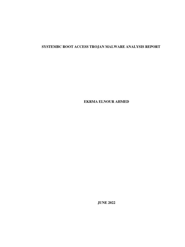 Systembc Root Access Trojan Malware Analysis Report | PDF