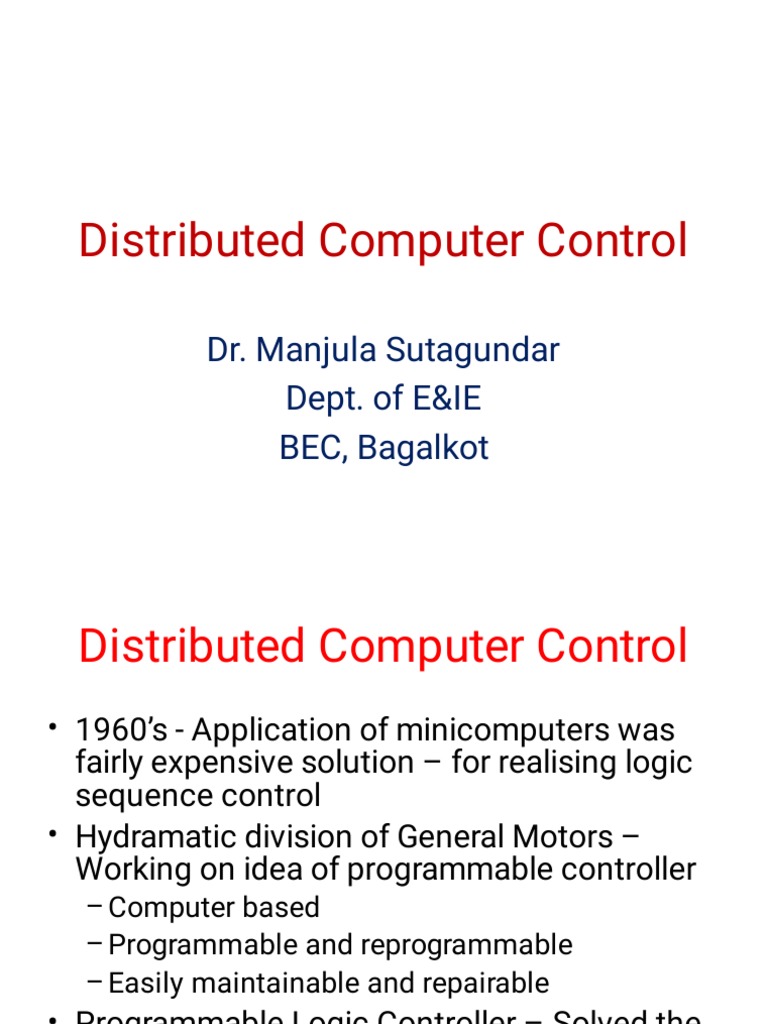 Distributed Computer Control | Download Free PDF | Programmable Logic ...