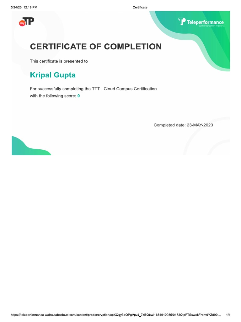 TTT - Cloud Campus Certification | PDF