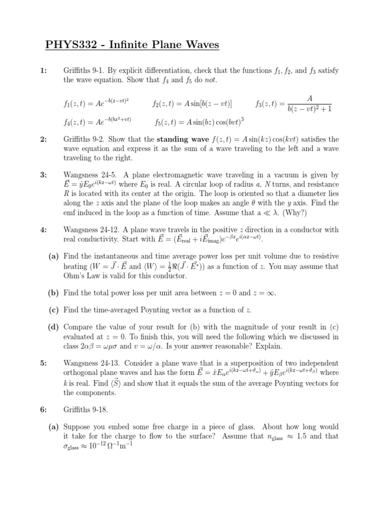 332HW3 | PDF | Waves | Polarization (Waves)