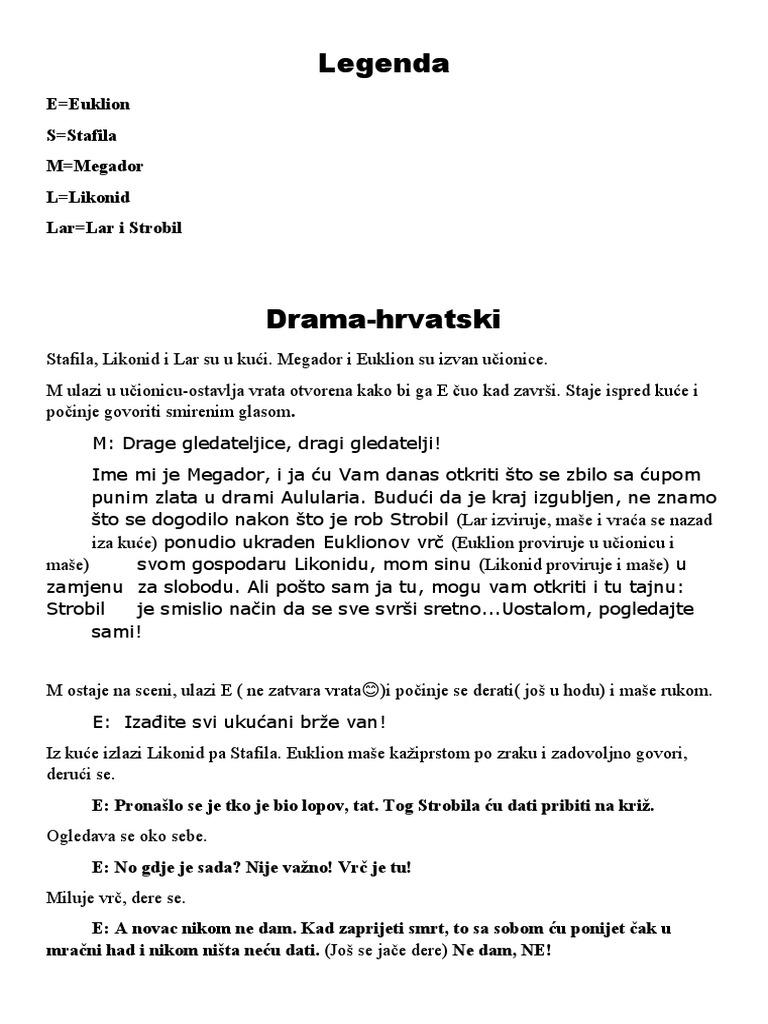Drama Hrvatski | PDF