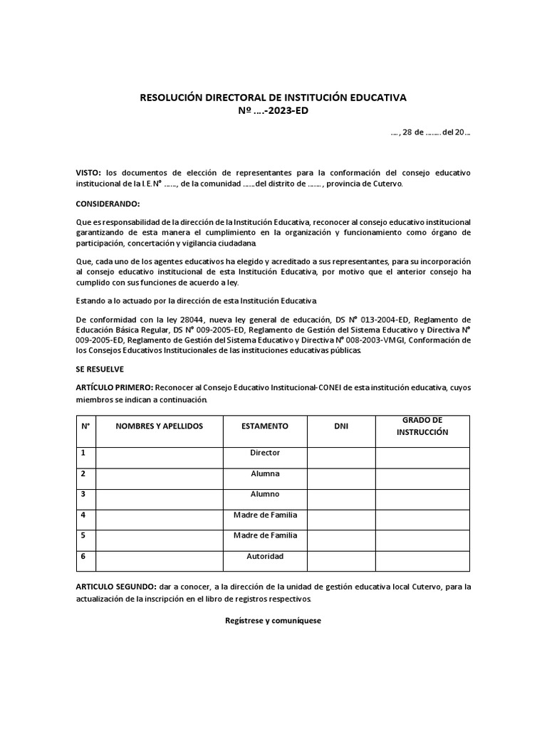 Modelo RD Conei 2023 | PDF