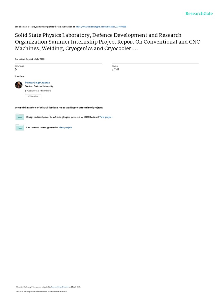 SolidStatePhysicsLaboratory - DRDO Demo Report. | PDF | Electric Motor ...