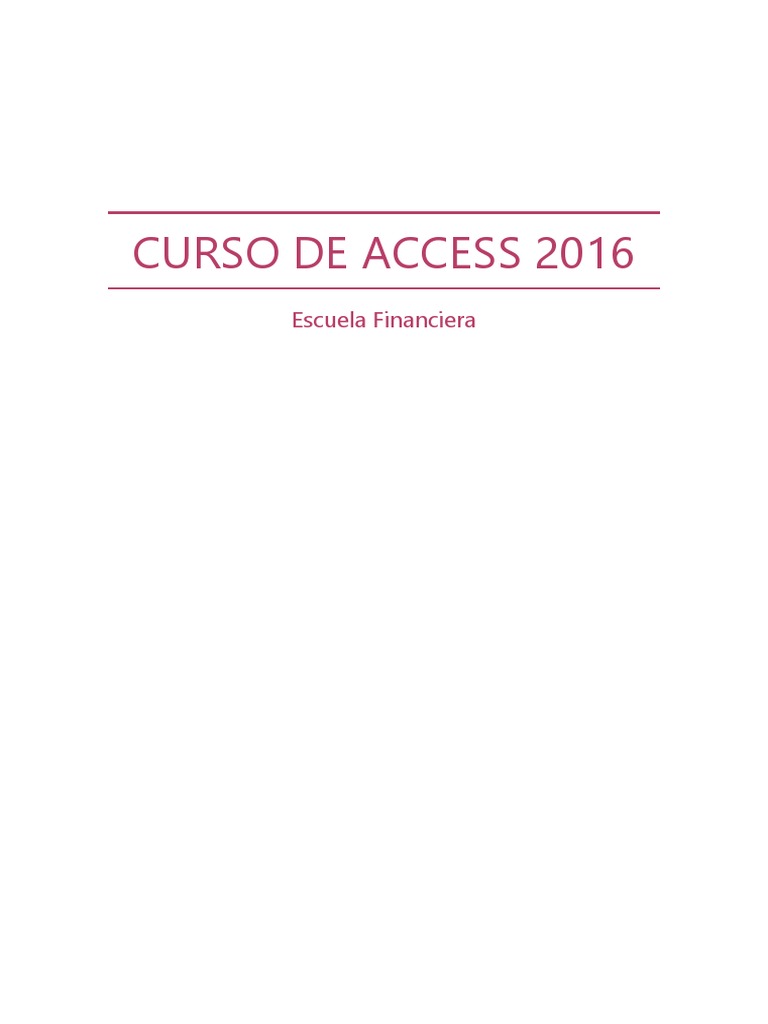 Unidad 1 Access 2016 | PDF