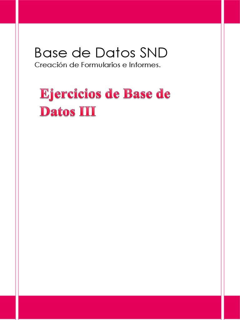 Ejercicios Base de Datos 3 | PDF | Bases de datos | Ventana (informática)