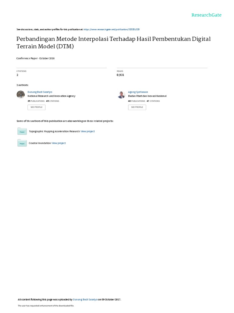 2016 Cgise | PDF | Topography | Interpolation