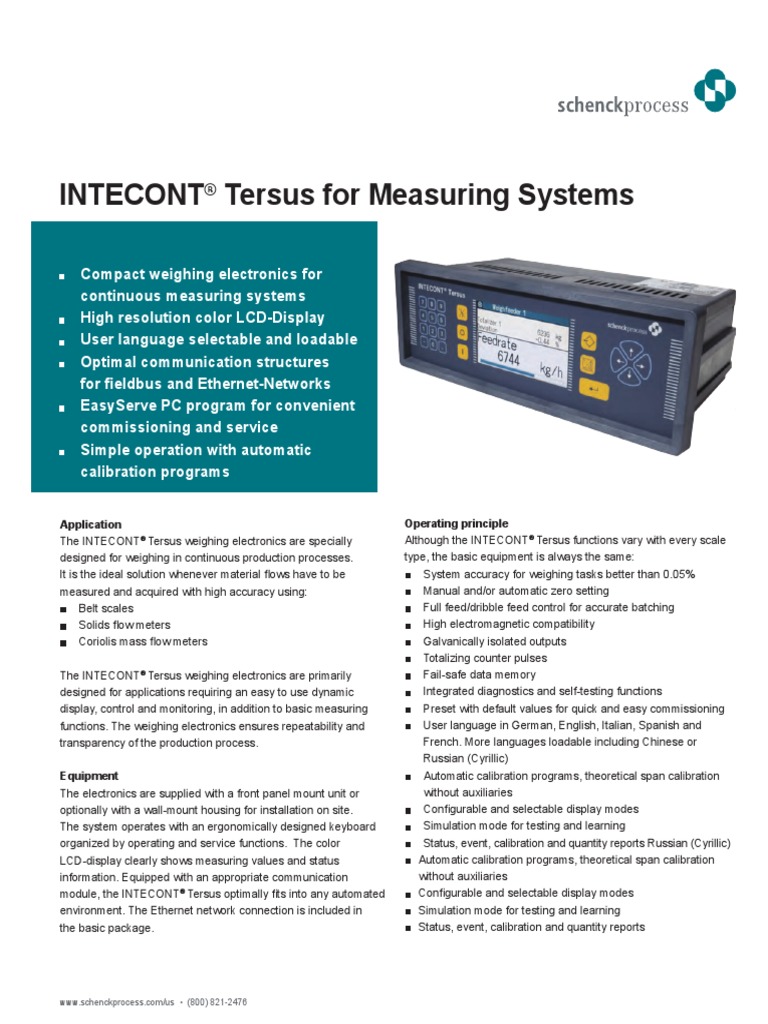 Catalog-84.-INTECONT-Tersus-For-Measuring-Systems | PDF