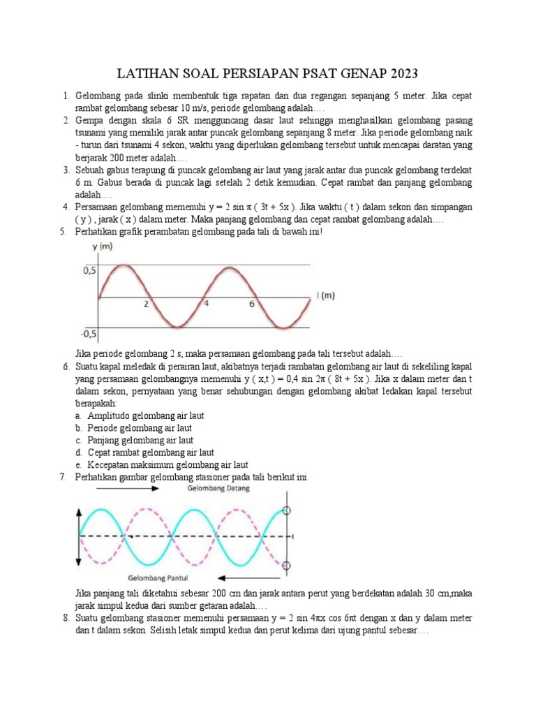 Latihan Soal Persiapan Psat Genap 2023 | PDF