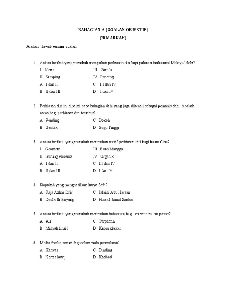 Soalan PSV Tingkatan 3 | PDF