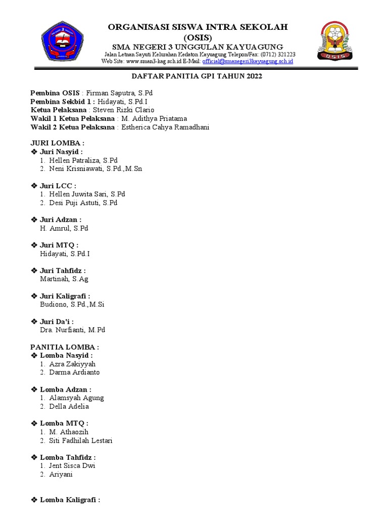 Panitia Gpi | PDF