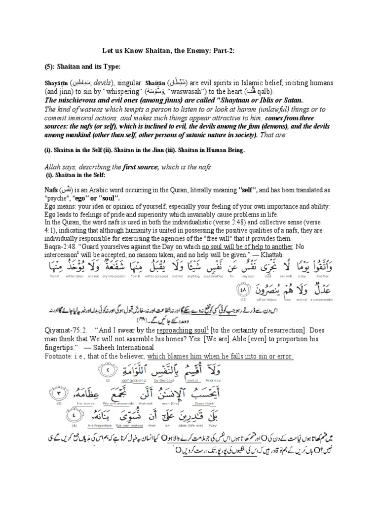 Let Us Know Shaitan-Part-2 | PDF | Serpents In The Bible | Satan