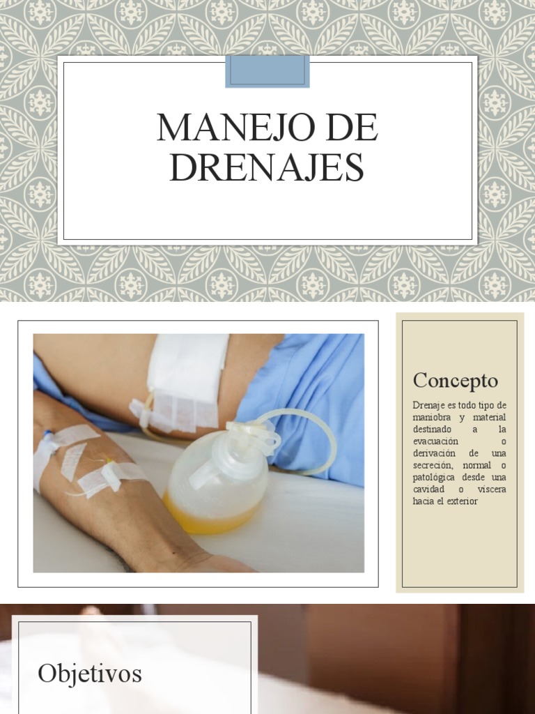 Manejo de Drenajes | PDF | Enfermedades y trastornos | Medicina CLINICA