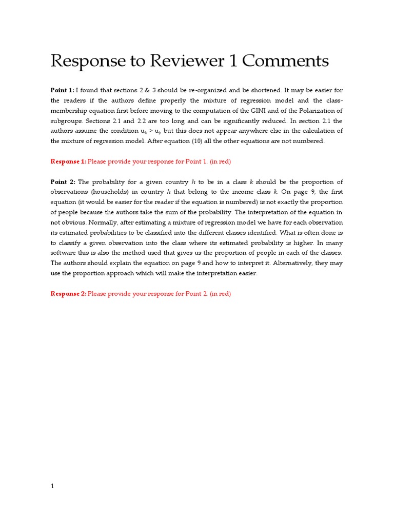 Example for author to respond reviewer - MDPI | PDF