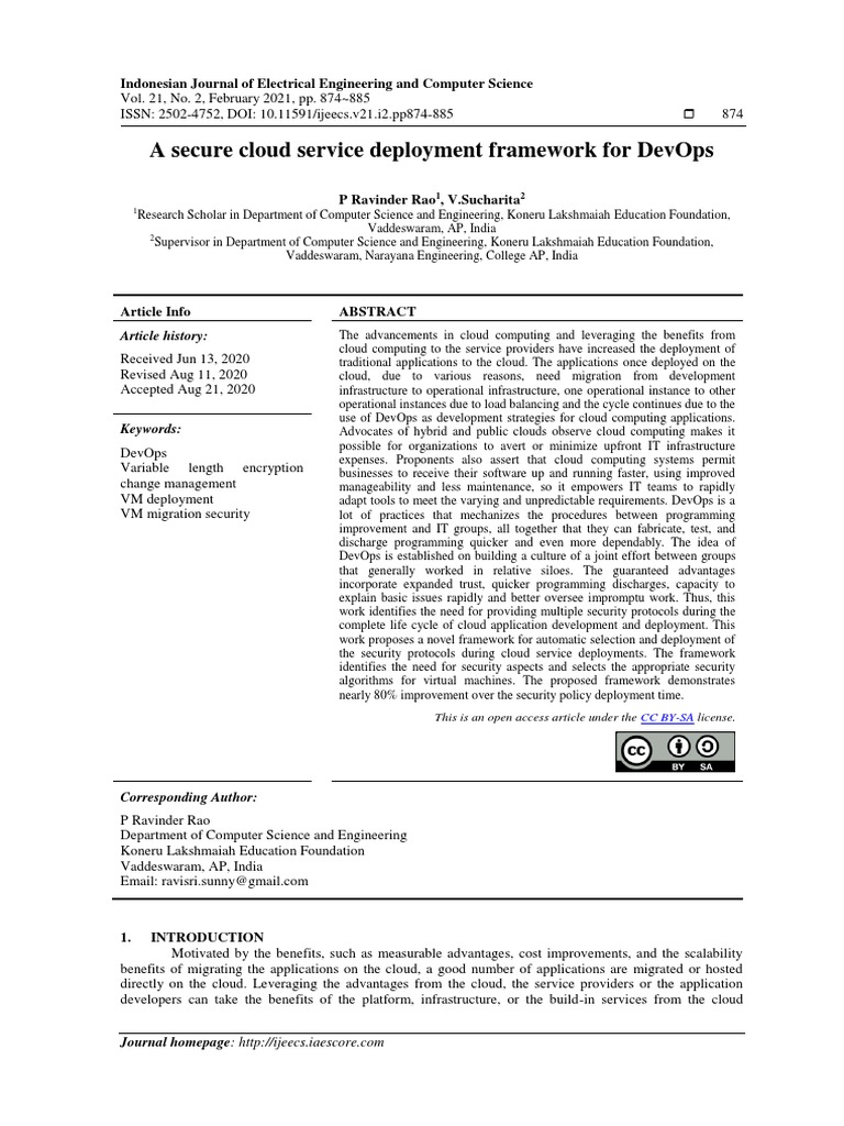 A Secure Cloud Service Deployment Framework For De Pdf Cloud Computing Virtual Machine