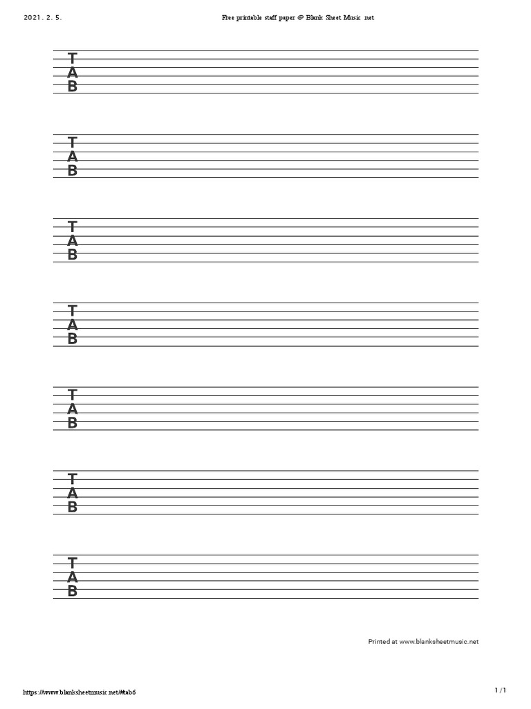 Free Printable Staff Paper Download | PDF