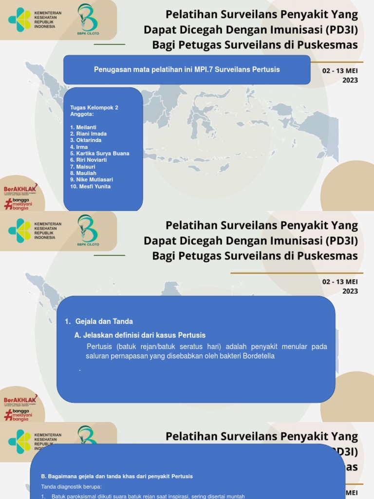 Riani - Tugas Kelompok 2 Surveilans Pertusis | PDF | Kesehatan Holistik ...