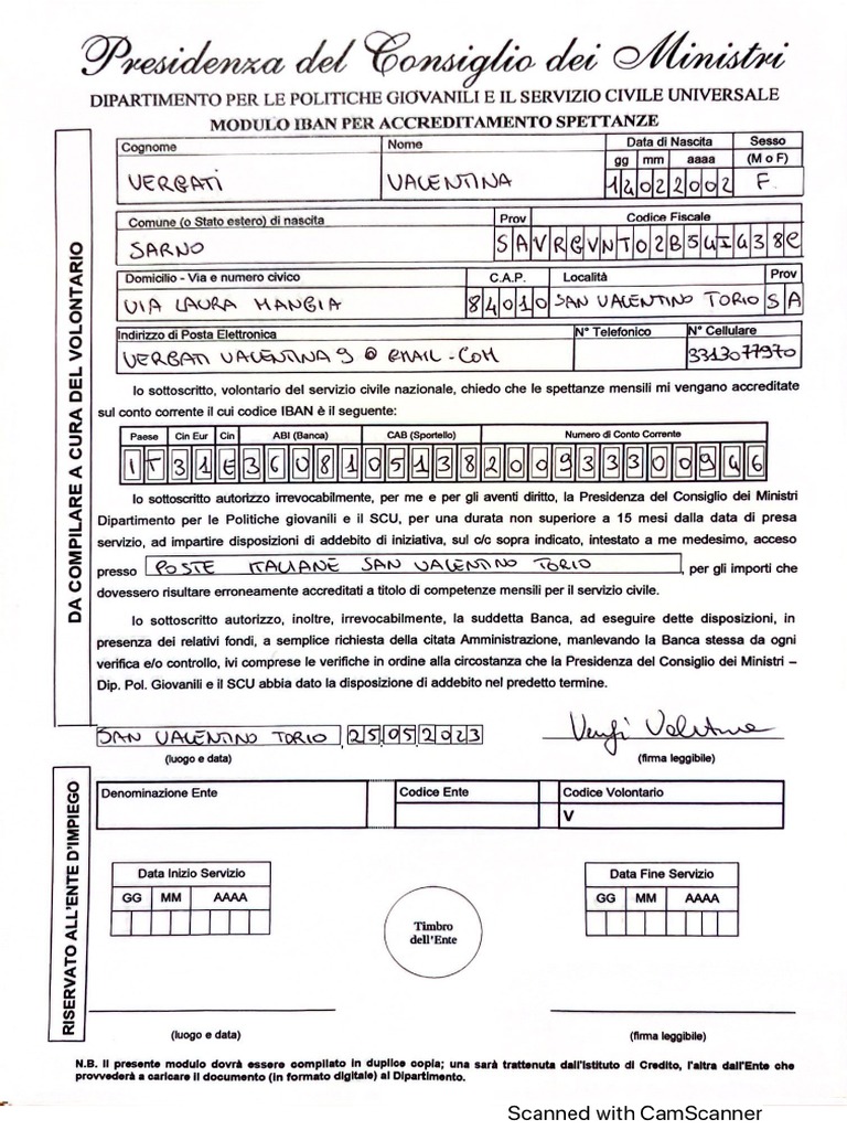 Modulo Iban Agorà | PDF