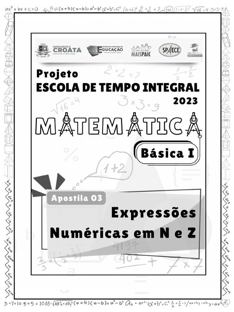 Apostila 03 - Expressões Numéricas em N e Z | PDF Apostila 03 - Expressões Numéricas em N e Z | PDF