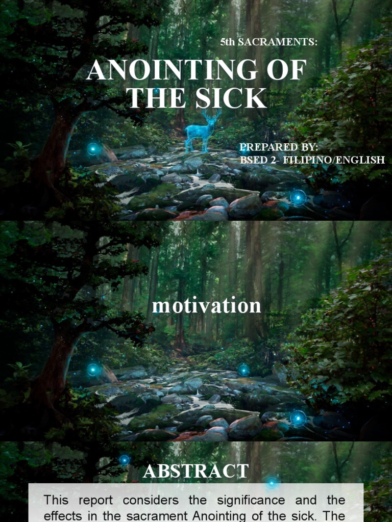 Anointing PPT | Download Free PDF | Eucharist | Sacraments