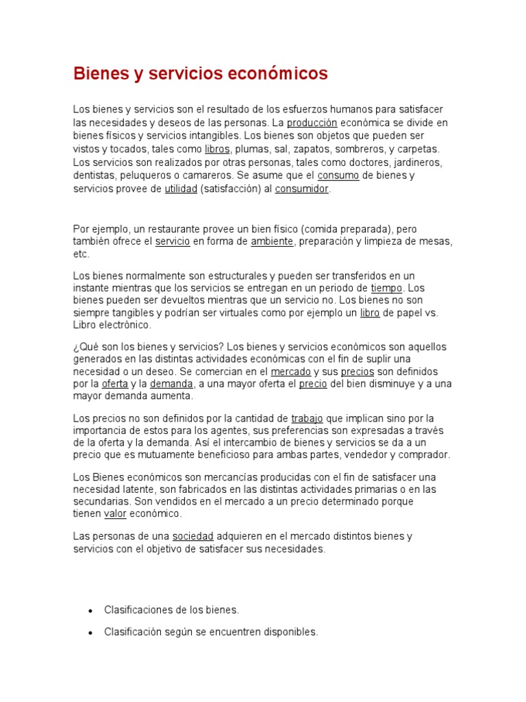 Bienes y Servicios Económicos-2 | PDF