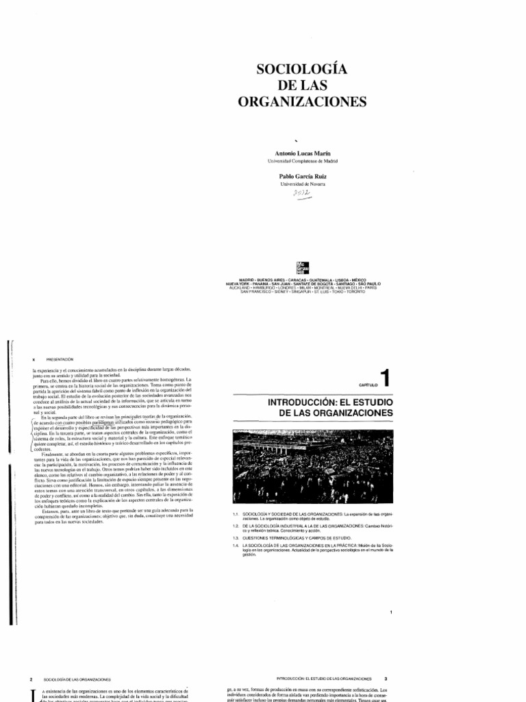 Sociología de Las Organizaciones | PDF