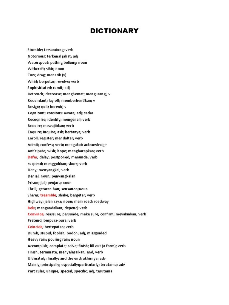 Dictionary | PDF