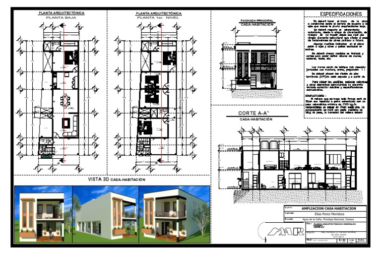 Plano de Ampliacion Casa Habitacion | PDF