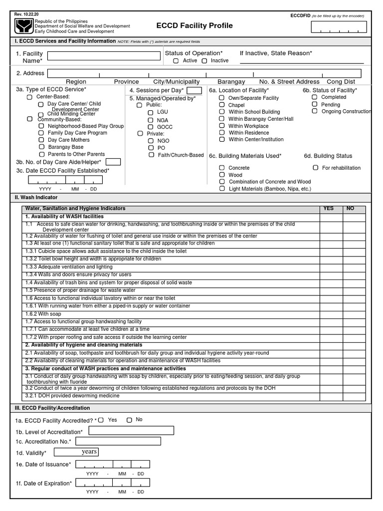 Eccd Facility Profile 10222020 | PDF Eccd Facility Profile 10222020 | PDF