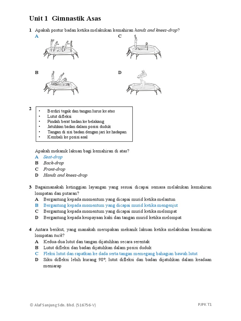 Unit 1 Gimnastik Asas | PDF