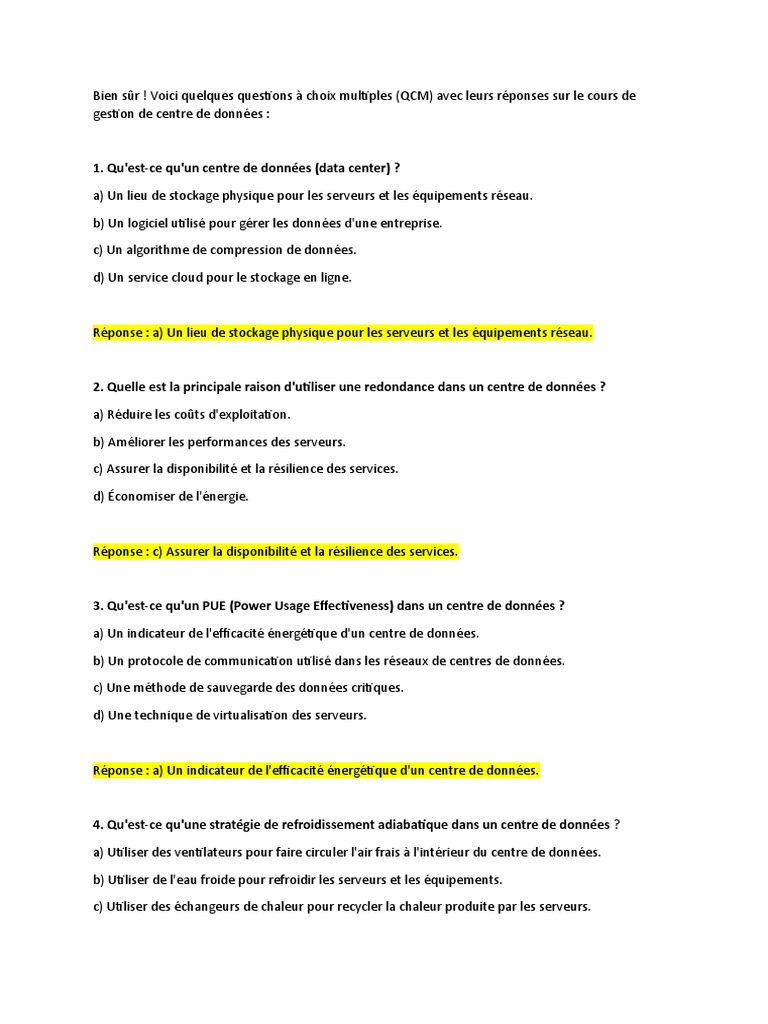 QCM Data Centre | PDF