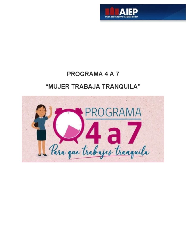 Programa 4 A 7 Chile | Descargar gratis PDF | Igualdad de género | Estudios de género