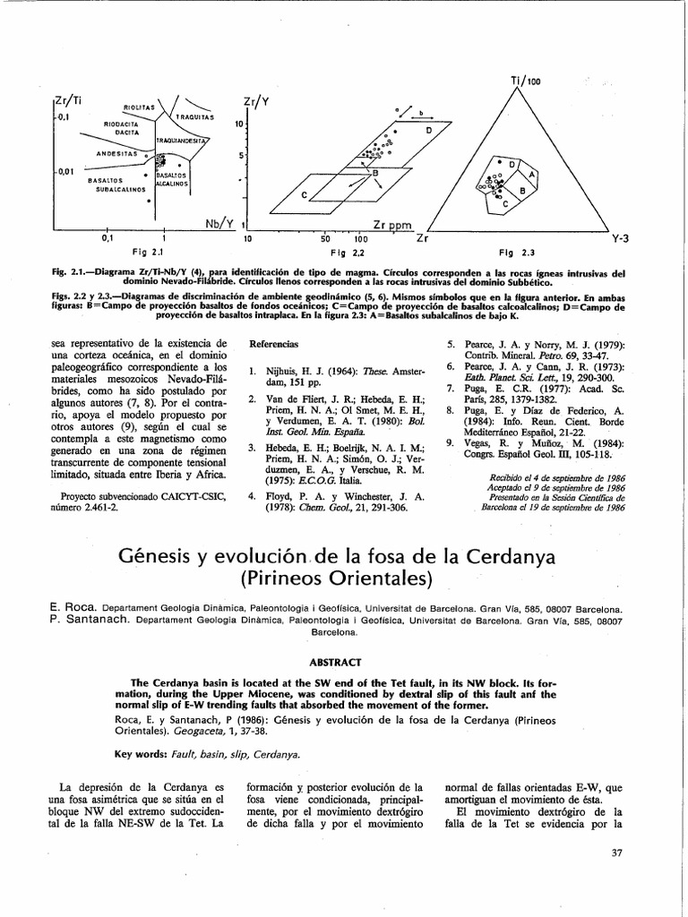 Roca 1986 Genesis y Evolucion de La Fosa de La Cerdanya | PDF