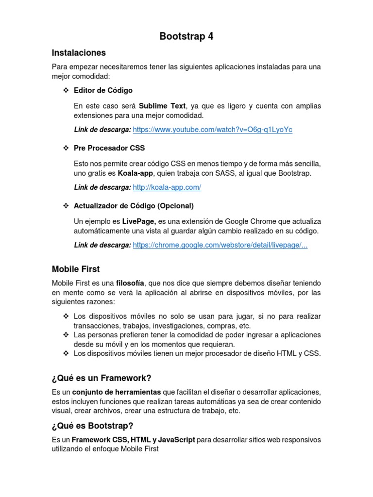Bootstrap 4 La Biblia | PDF | Bootstrap (marco frontal) | HTML
