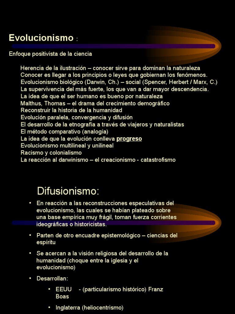 Evolucionismo Multilineal en Antropología | PDF | Método científico ...