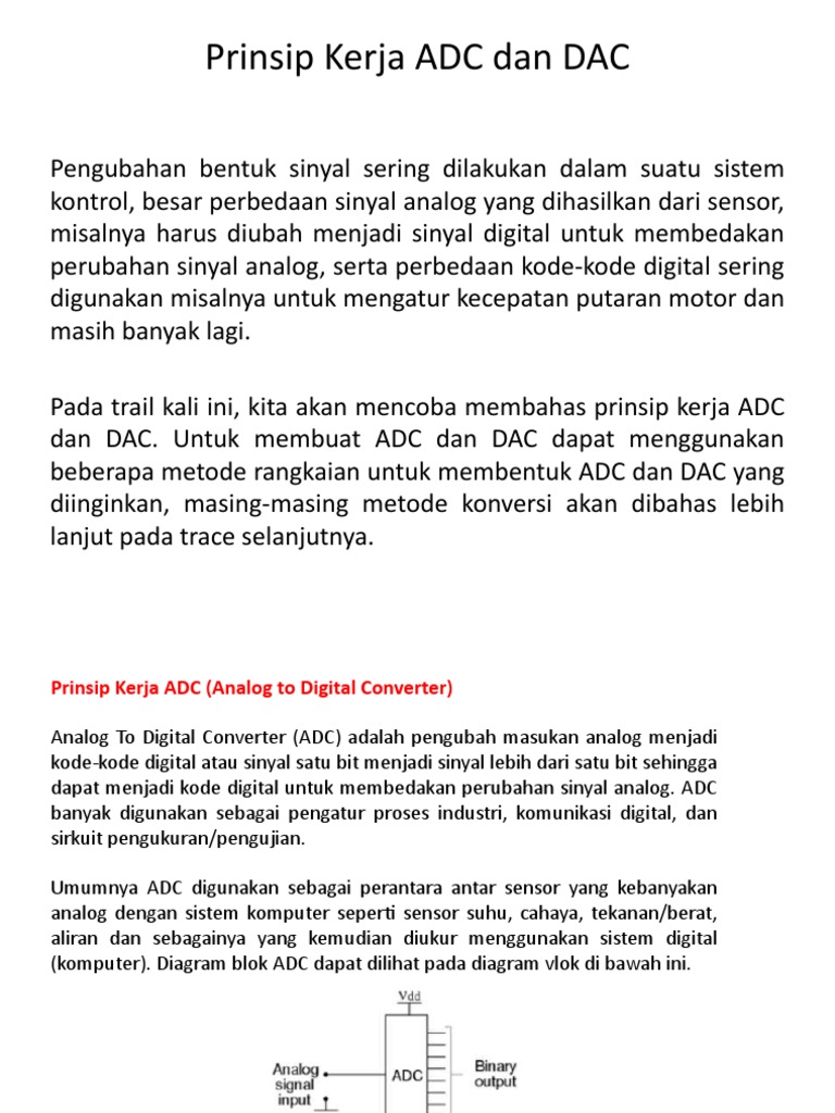 Prinsip Kerja ADC Dan DAC | PDF