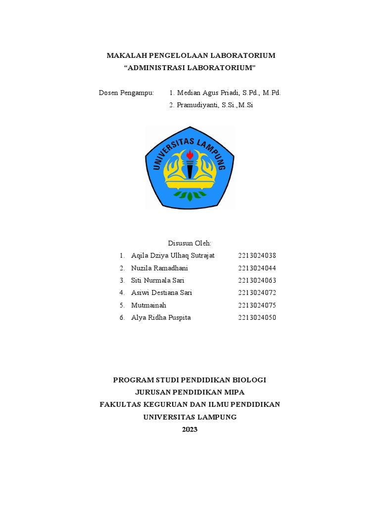 Administrasi Lab KLPK.4B | PDF