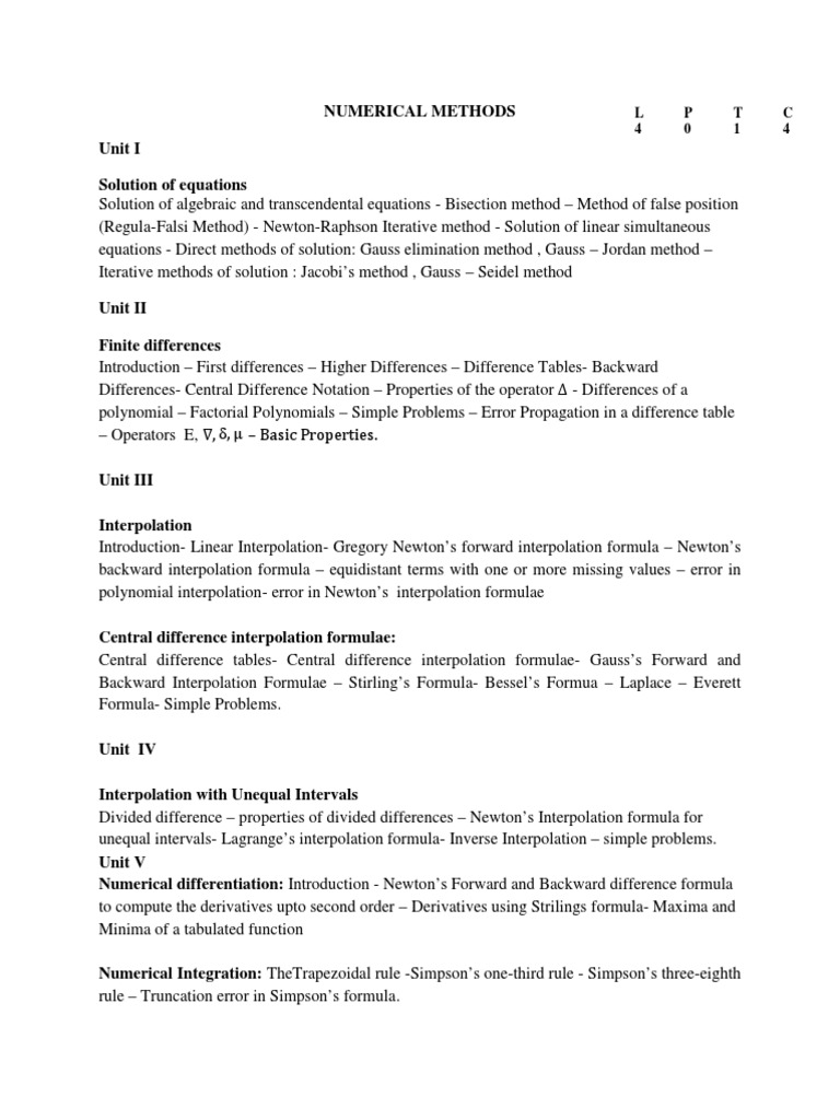 Numerical Methods | PDF | Numerical Analysis | Finite Difference Numerical Methods | PDF | Numerical Analysis | Finite Difference