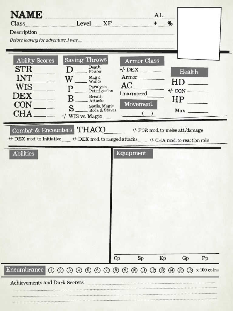 Knock2-CharacterSheet | PDF