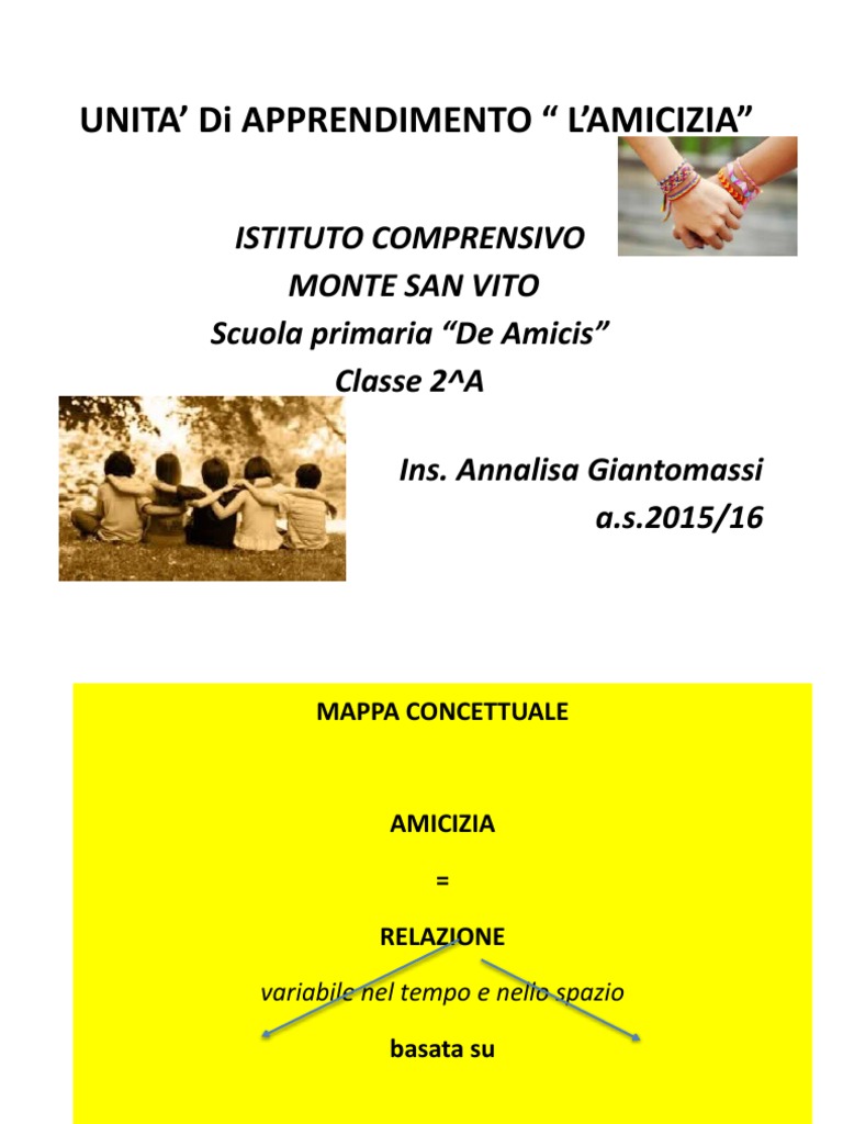 UDA Sull'Amicizia Ppt | PDF