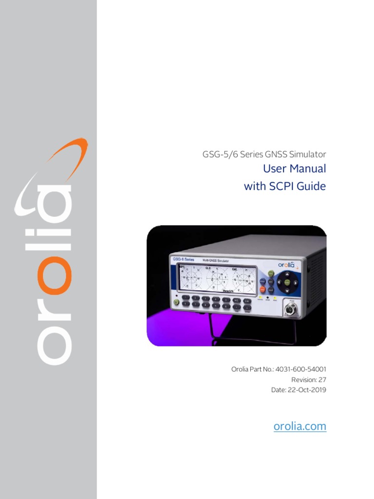 GSG 05 - UserManual - PN4031 600 54001rev27 1 | PDF | Global Positioning System | Simulation